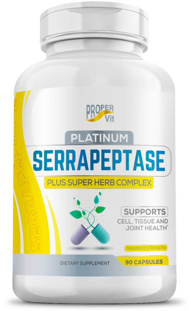 Platinum Serrapeptase plus Super Herb’s Complex 90 capsules - Proper Vit