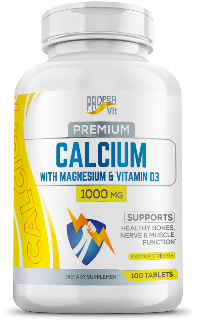 Premium Calcium & Magnesium with Vitamin D3 - Proper Vit