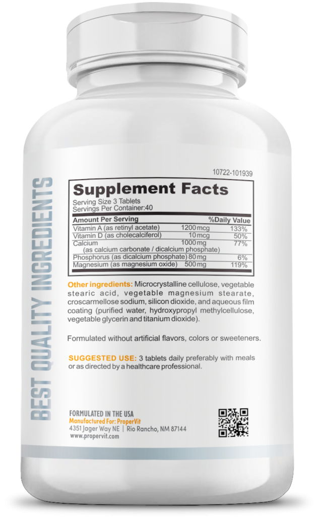 Essential Calcium & Magnesium Complex with vitamins A & D 120 tablet ...